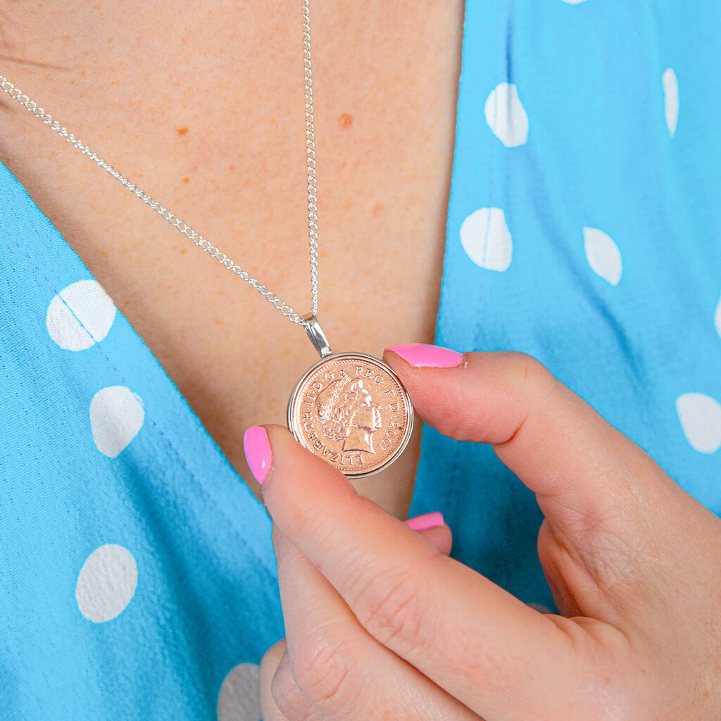21st Birthday Penny Coin Pendant Necklace By Ellie Ellie ...