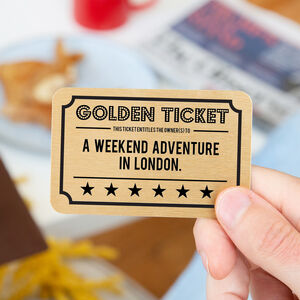 Personalised Golden Ticket Gift Voucher Wallet Keepsake By Ellie Ellie ...