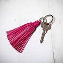 Leather Tassel Key Ring By Nv London Calcutta | notonthehighstreet.com