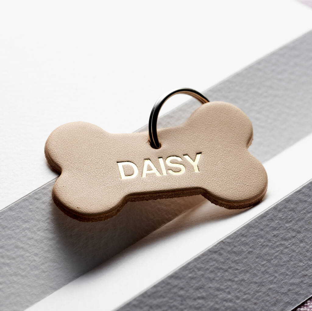 Personalised Leather Dog Name Tag By Posh Totty Designs Creates 