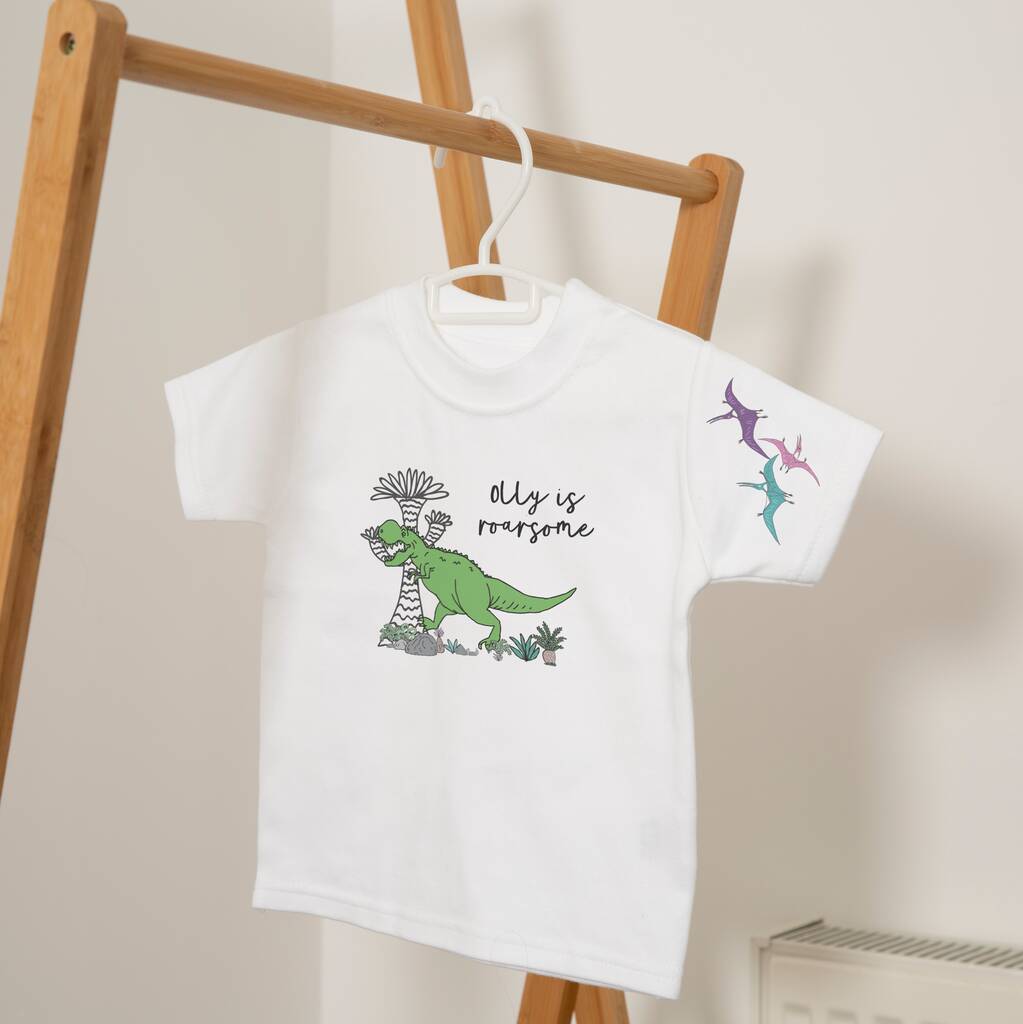 Personalised Tyrannosaurus Rex Dinosaur T Shirt By The Gifting Knot ...