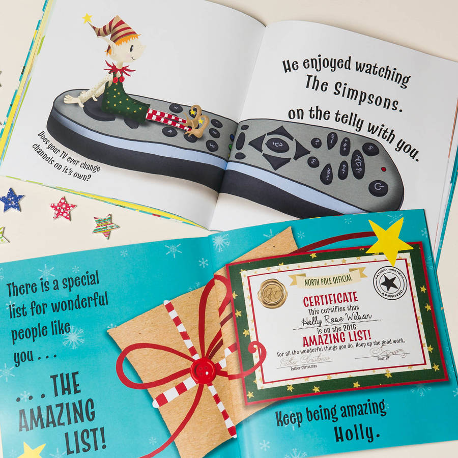personalised elf children's christmas story book by fromlucy ...