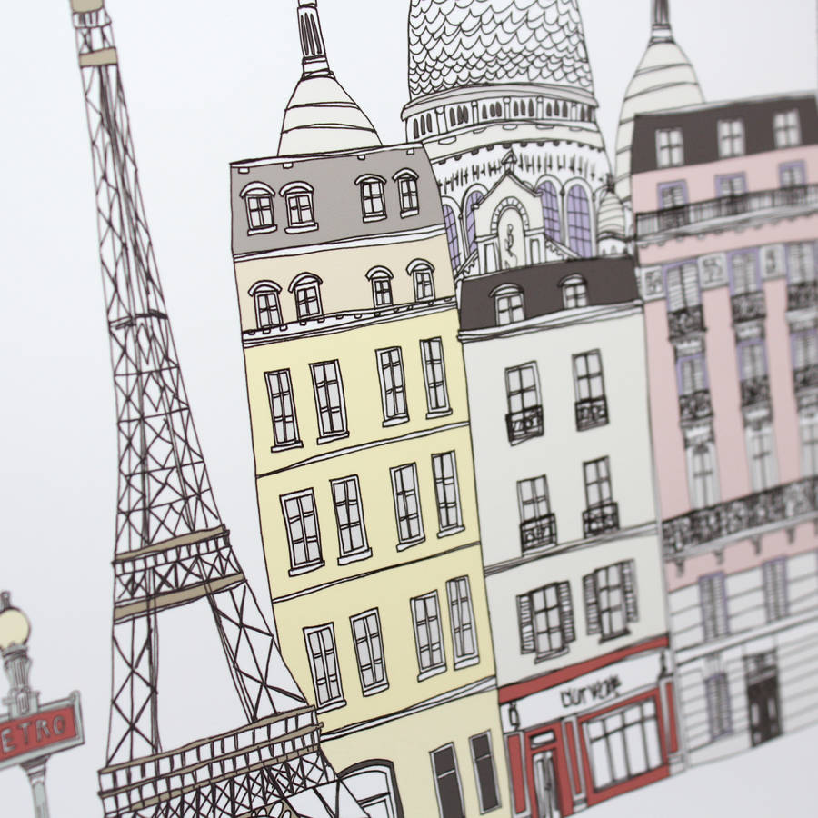 paris illustration print by helena carrington illustration ...