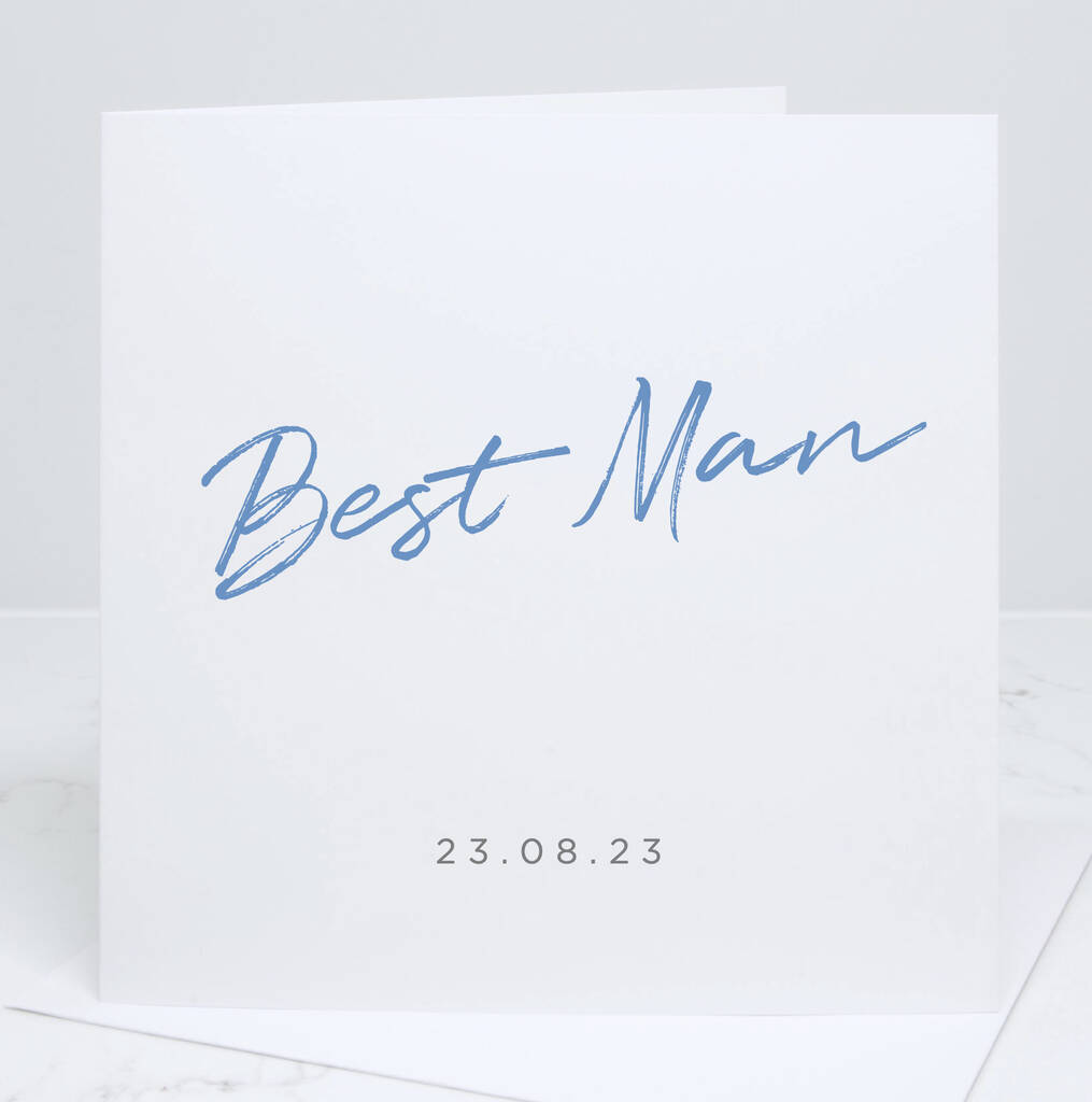 Best Man Personalised Wedding Card By Slice Of Pie Designs ...