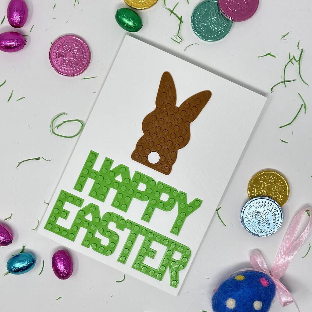 Lego Compatible Easter Card By Made Happy | notonthehighstreet.com