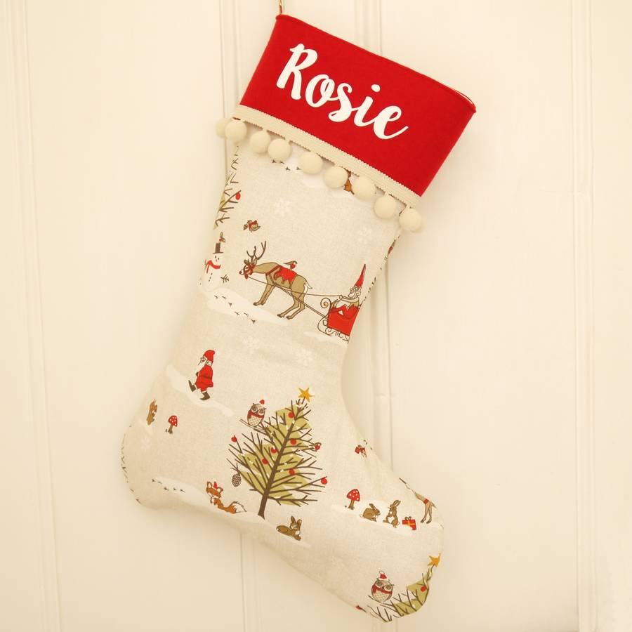 personalised christmas stocking by jackie martin designs ...