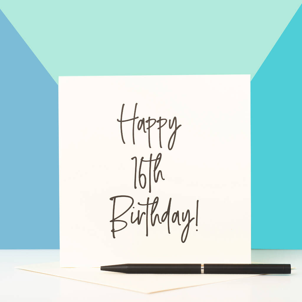 Simply Stylish 16th Birthday Card By Equipp Notonthehighstreet Simply Stylish 16th Birthday Card By Equipp Notonthehighstreet