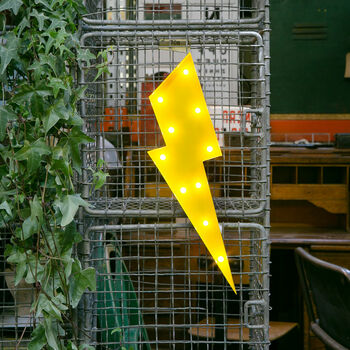 Yellow Lightning Bolt Led Light By Rup & Forn Creative ...