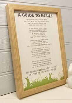 A Guide To Babies Poem By shmuncki | notonthehighstreet.com