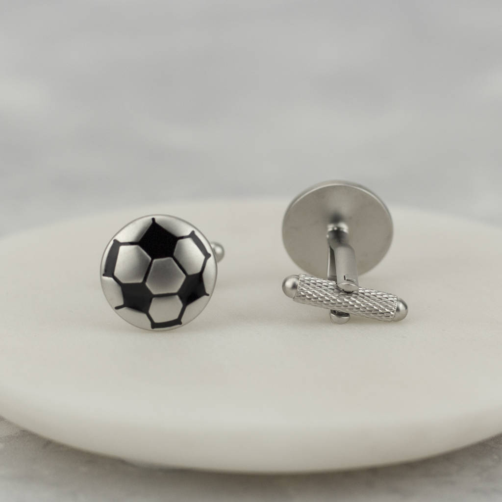 football sporting cufflinks by we love to create | notonthehighstreet.com