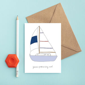 Generic Boat Father's Day Card By you've got pen on your face