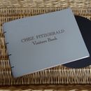 Engraved Leather Visitors Book By Artbox | notonthehighstreet.com