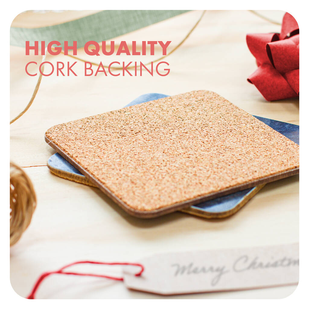 Fun Christmas Gift Coaster Office Party Secret Santa By Lanther Black