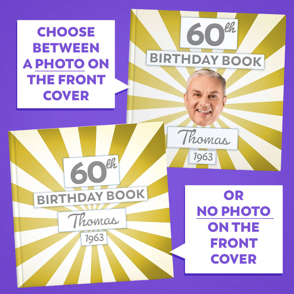 Personalised 60th Birthday Gift Book 'My Birthday Book' By Be In The Book