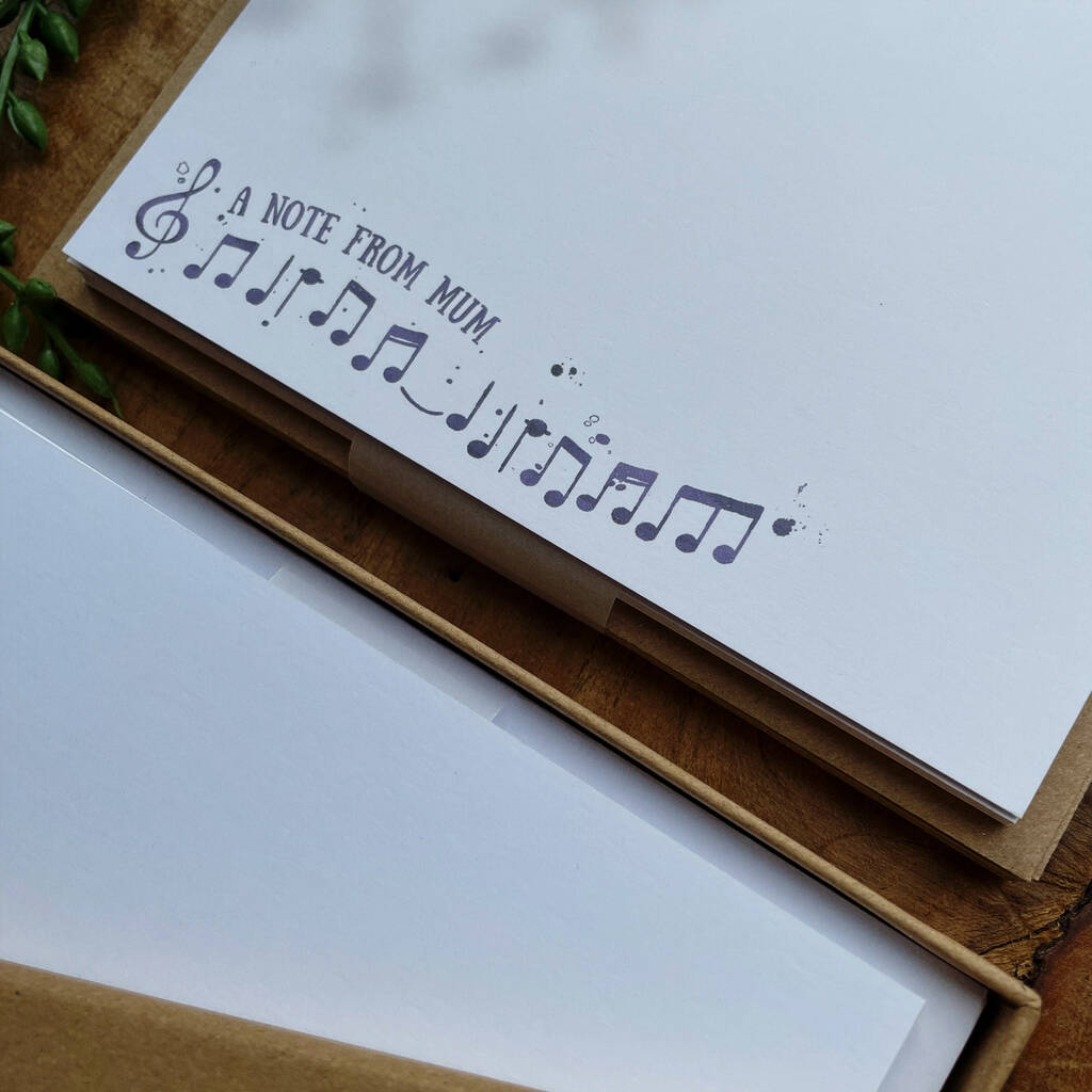 Musical Notes Personalised Note Cards By Lunella | notonthehighstreet.com