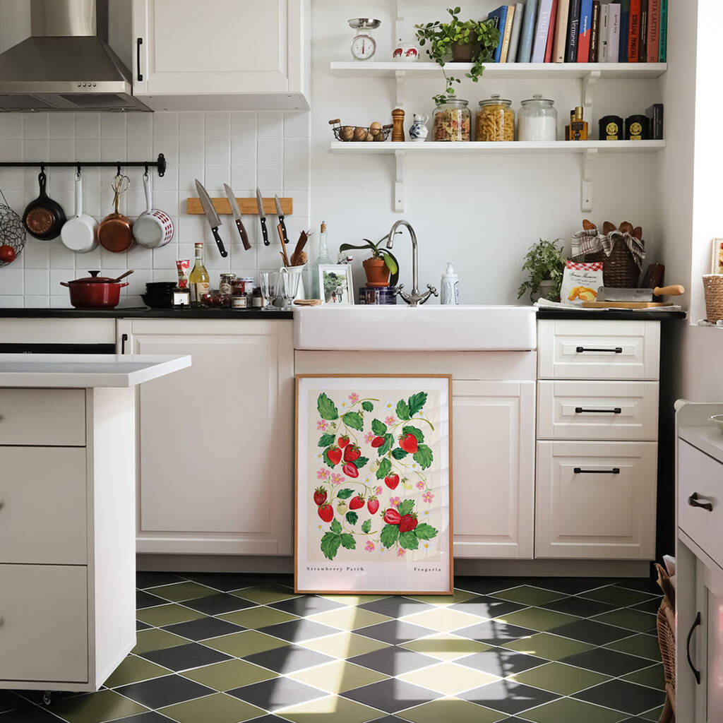 Strawberry Patch Art Print By Ellie Mae Designs