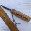 Personalised Wood Handled Screwdriver By Hunter Gatherer ...
