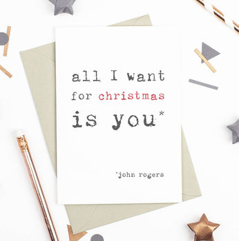 Personalised All I Want Christmas Card By Studio 9 Ltd ...