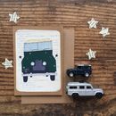 Land Rover On Vintage Book Paper Greeting Card By Longshot Press ...