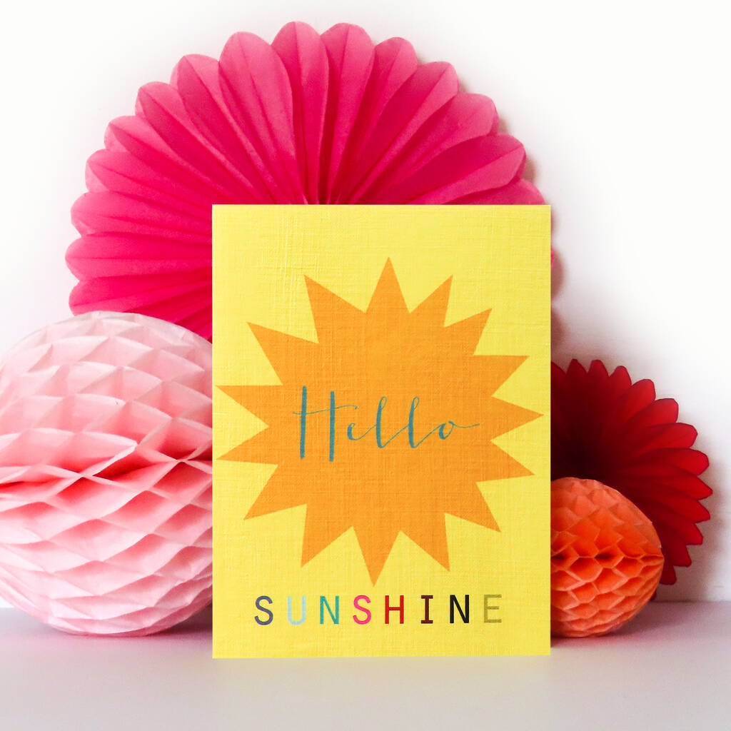 Mini Hello Sunshine Card By Kali Stileman Publishing