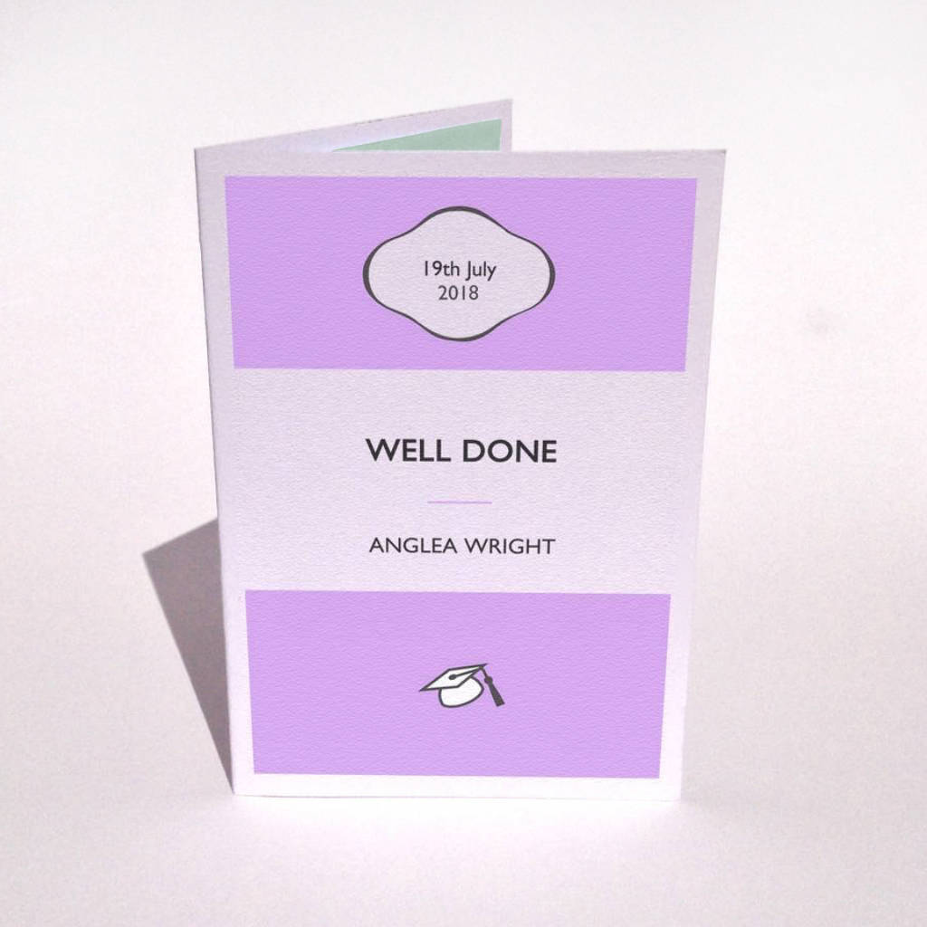 Personalised Well Done Stripe Card By Clean Design | notonthehighstreet.com