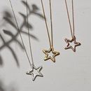 Personalised Open Star Necklace By Posh Totty Designs ...