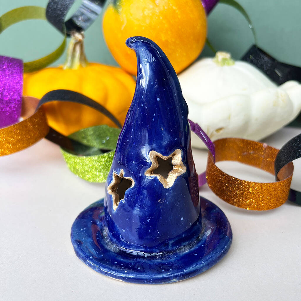 Ceramic Wizard Hat Halloween Decoration By Juliet Reeves Designs