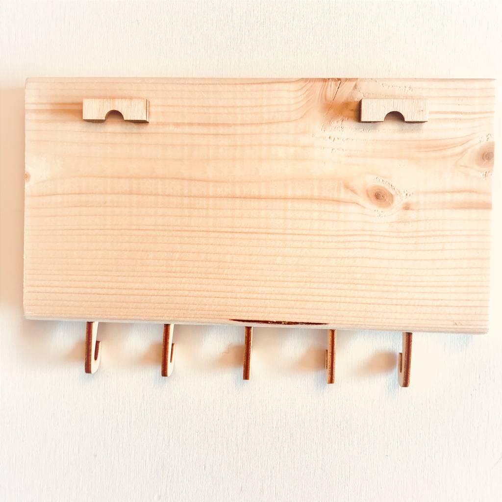 home handcrafted wooden key holder by natural gift store ...