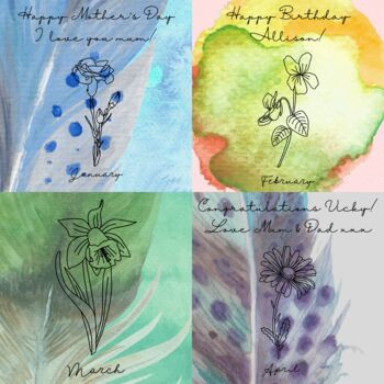 Birth Month Flower Cookie Gift Box, Mother's Day Gift By Velveteen ...
