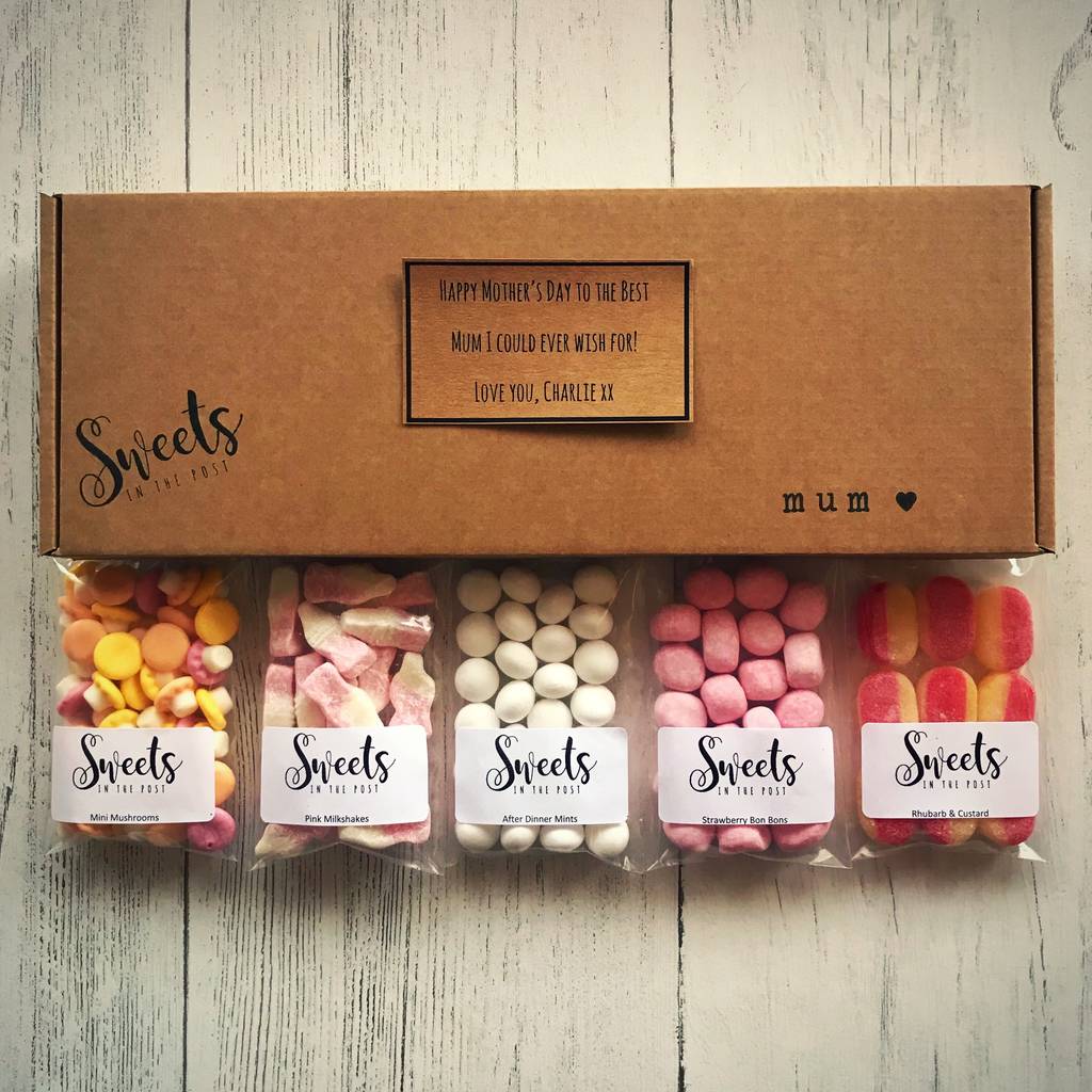 personalised mother's day letterbox sweets gift by sweets in the post ...