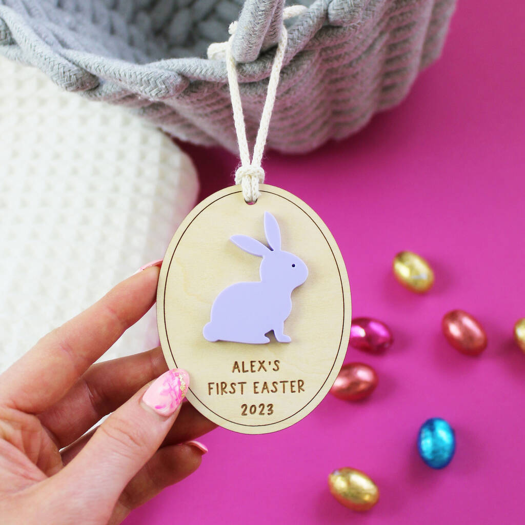 My First Easter Personalised Wooden Decoration Tag By Evansly Lane ...