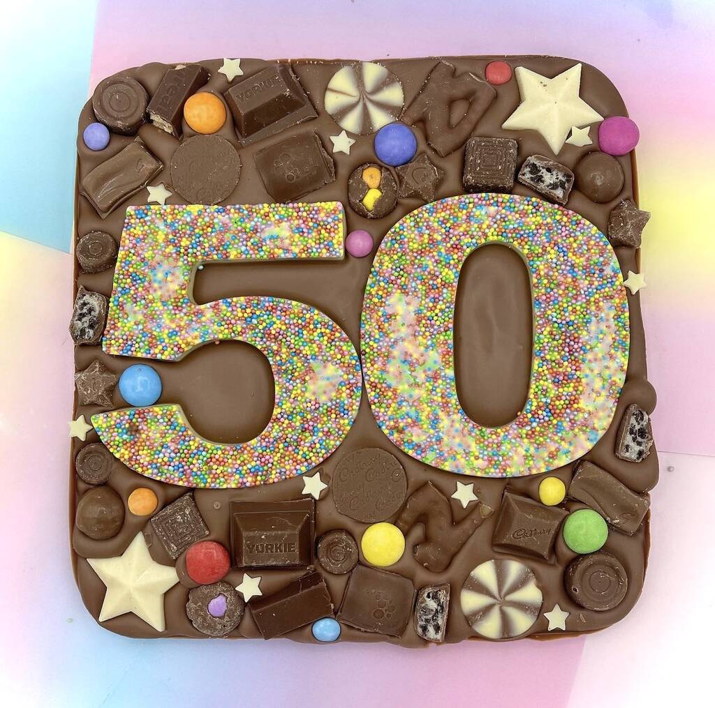 Xl Chocolate Slab With Numbers By Choc Til You Drop ...