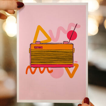 Radio Art Print By Freya Niamh Design | notonthehighstreet.com