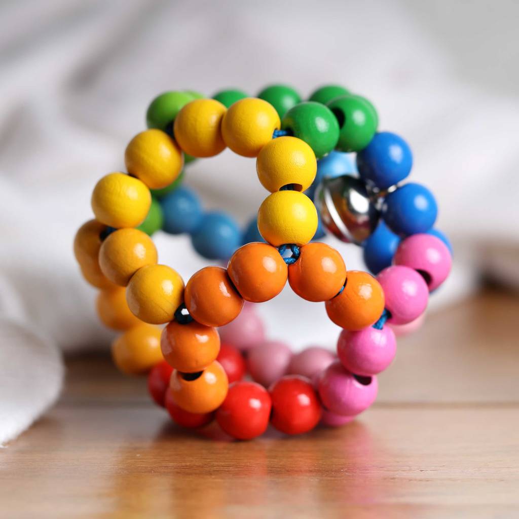 Wooden Baby Bead Ball Rattle By Nest | notonthehighstreet.com