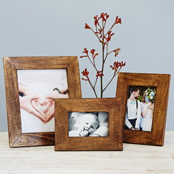 Handmade Natural Wooden Photo Frame By Paper High | notonthehighstreet.com