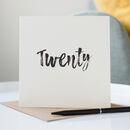 'twenty' 20th Birthday Card By Equipp | notonthehighstreet.com