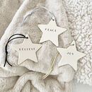 Personalised Ceramic Star Name Decoration By Word Up Creative ...