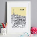 Personalised Toronto Print By Tessa Galloway Illustration ...