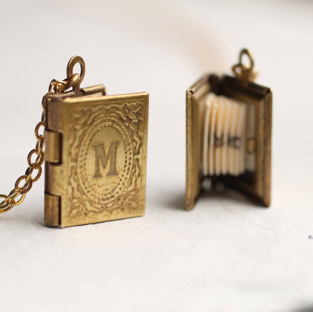Personalised Book Locket By Silk Purse, Sow's Ear | notonthehighstreet.com