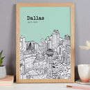Personalised Dallas Print By Tessa Galloway Illustration ...
