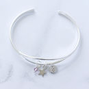 personalised silver open cuff bangle by joy by corrine smith ...