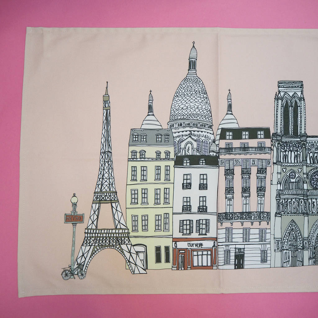 Paris Skyline Tea Towel By Helena Carrington Illustration ...