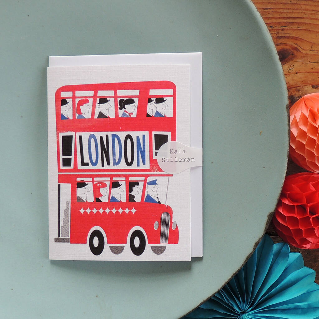 Mini London Bus Card By Kali Stileman Publishing | notonthehighstreet.com