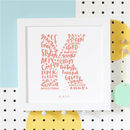 personalised speech bubble heart anniversary print by jen roffe ...