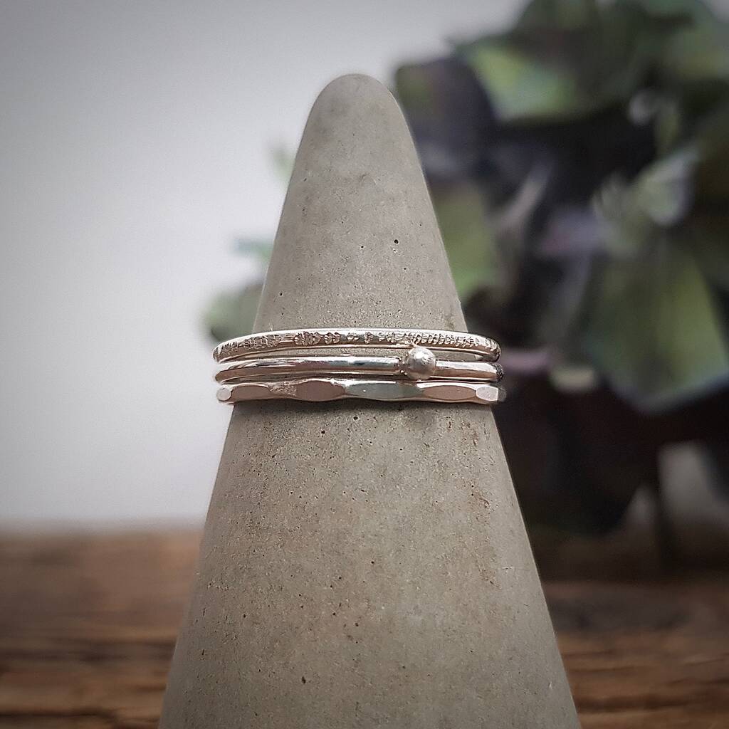 sterling silver stacking ring set by anna calvert jewellery ...