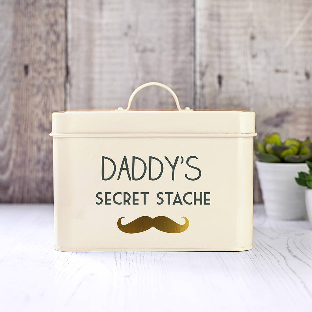Personalised Stache Storage Tin By Jonny's Sister | notonthehighstreet.com