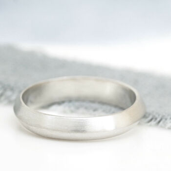 Sterling Silver Plain Band Rings. Silver Wedding Band By Louy Magroos ...