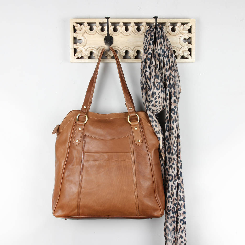 chelsea leather shopper tote by the leather store | notonthehighstreet.com