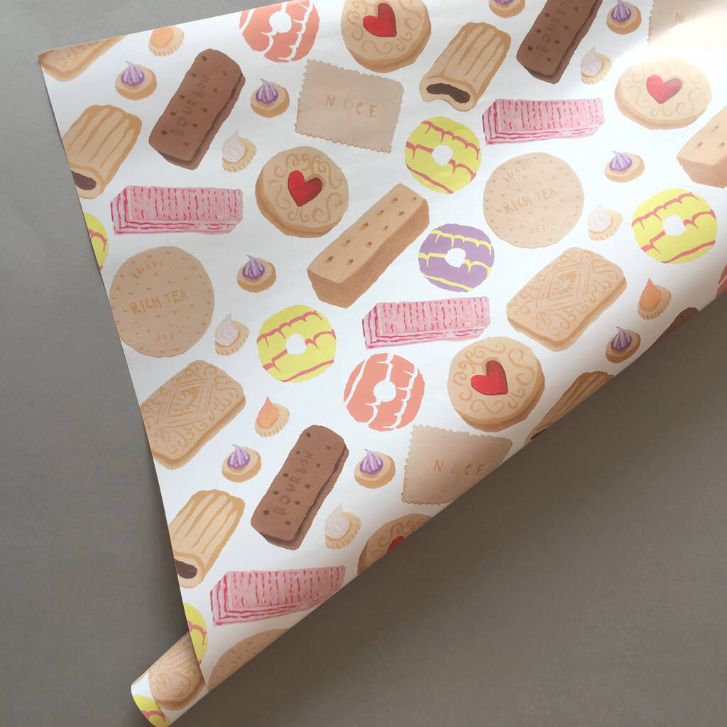 biscuit wrapping paper by rebecca mcconnachie | notonthehighstreet.com