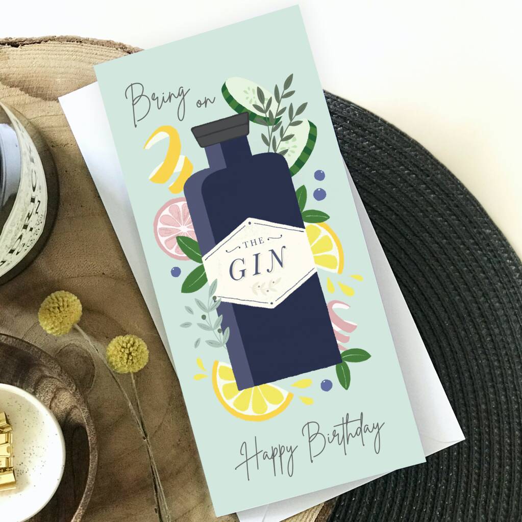 Birthday Gin Card By Rodo Creative | notonthehighstreet.com